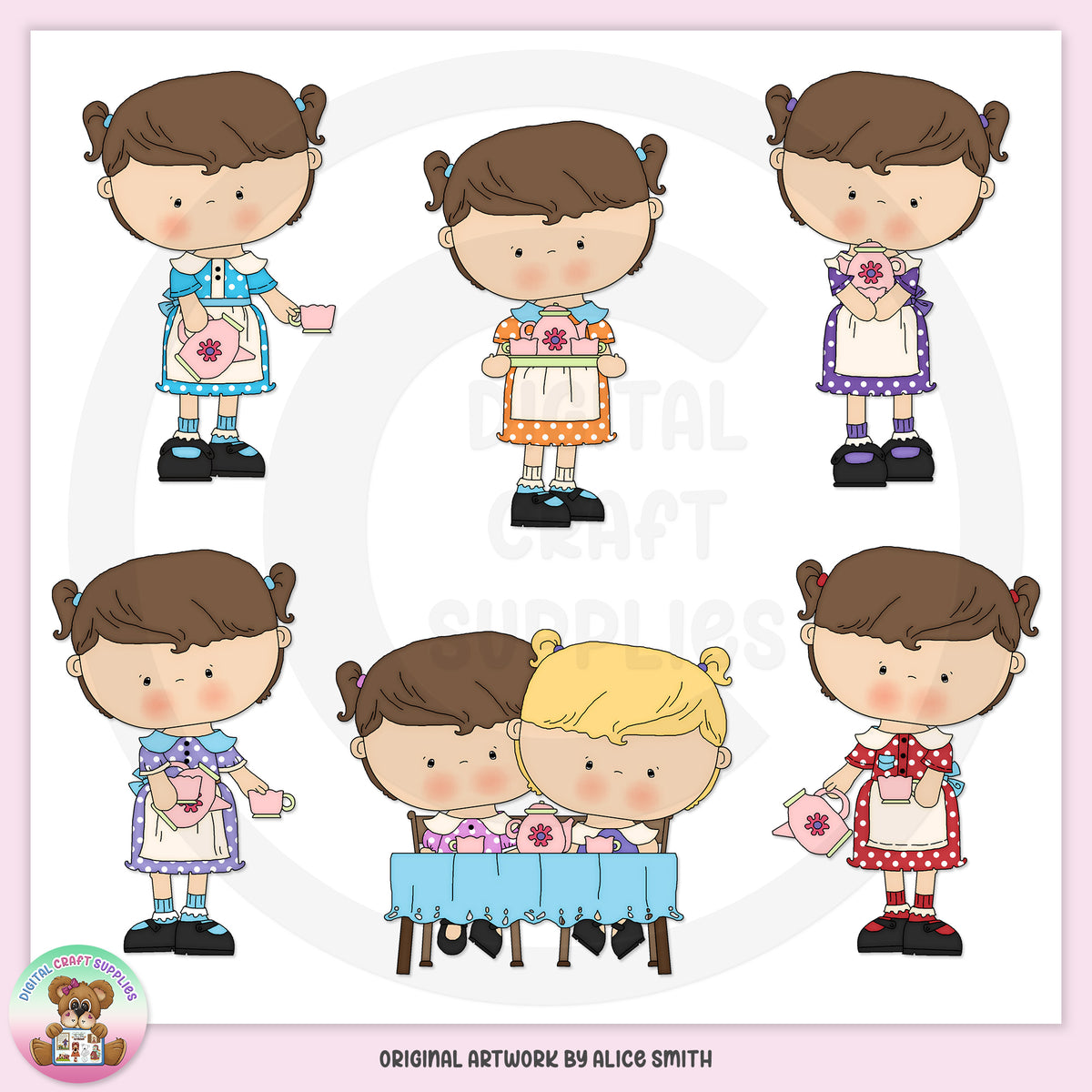 Anastasia - Teatime - Clip Art – Digital Craft Supplies