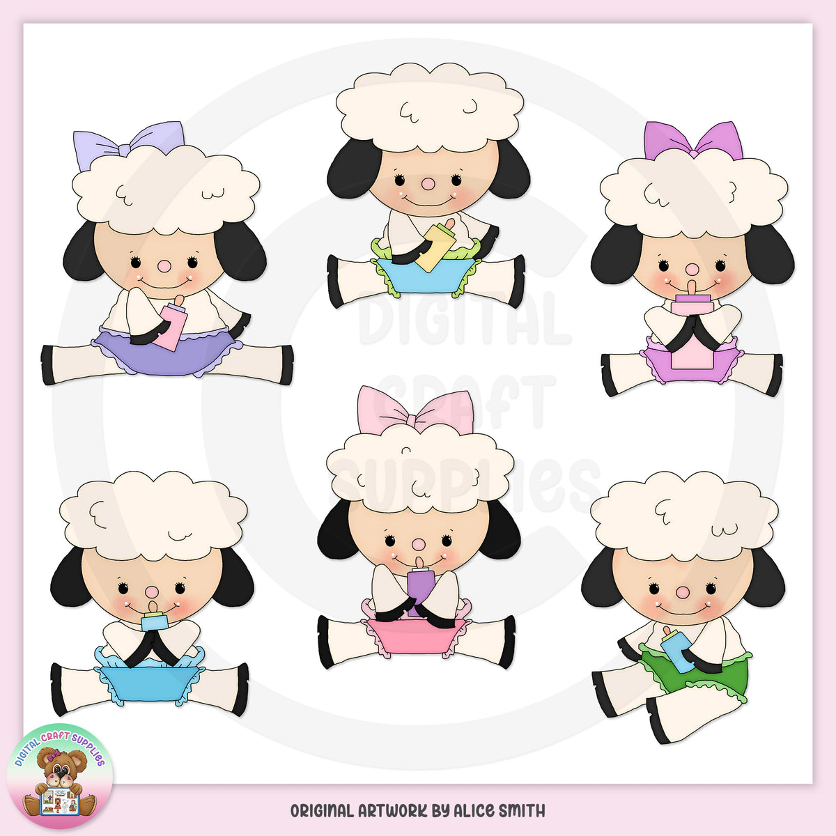 Baby Lambs - Clip Art – Digital Craft Supplies