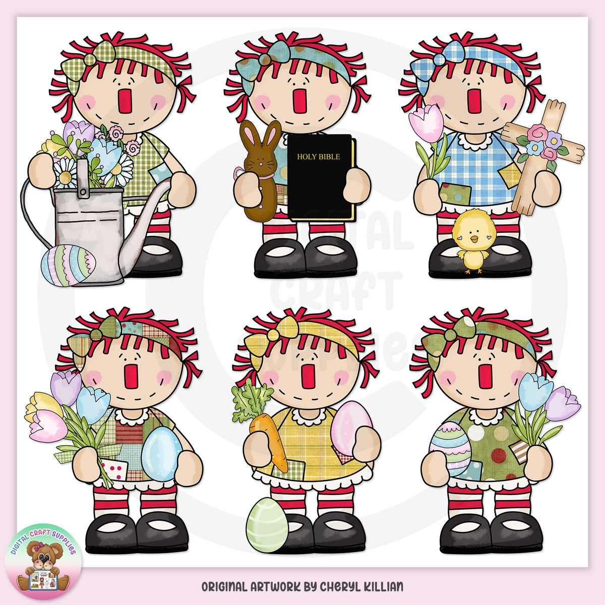 Country Annie - Happy Easter - Clip Art - DCS Exclusive – Digital Craft ...