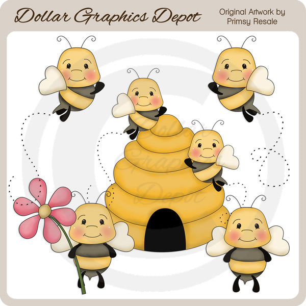 Cutie Bees - Clip Art – Digital Craft Supplies