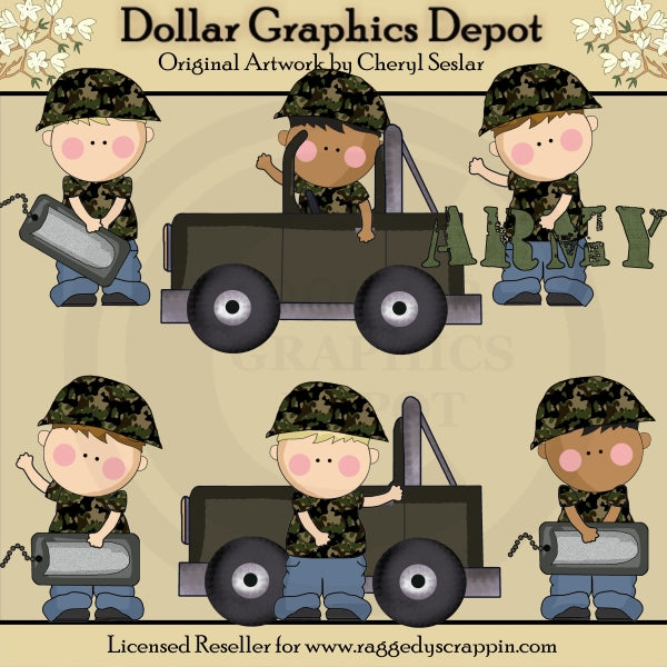Army Boys - Clip Art – Digital Craft Supplies
