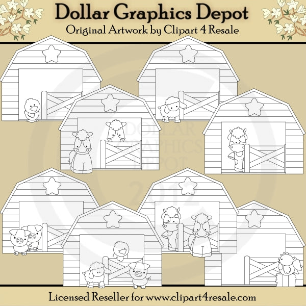 Barnyard Animals - Digital Stamps - DCS Exclusive – Digital Craft Supplies