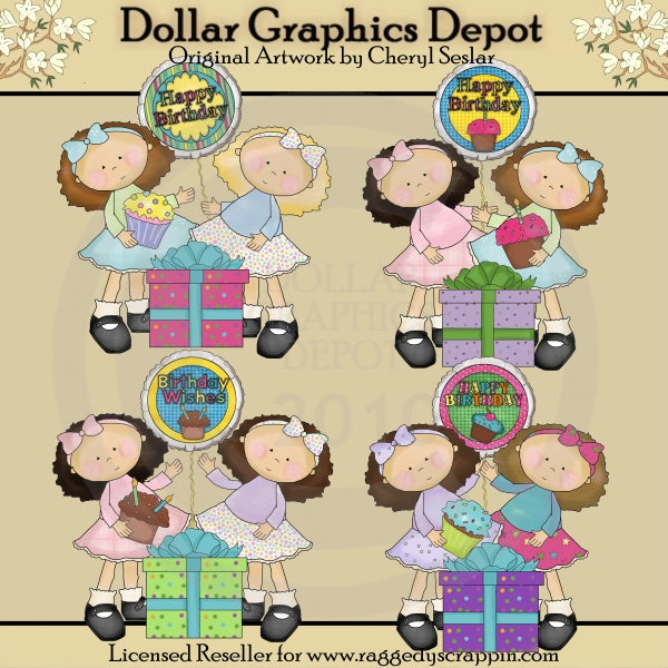 Best Friends Birthday - Clip Art - DCS Exclusive – Digital Craft Supplies