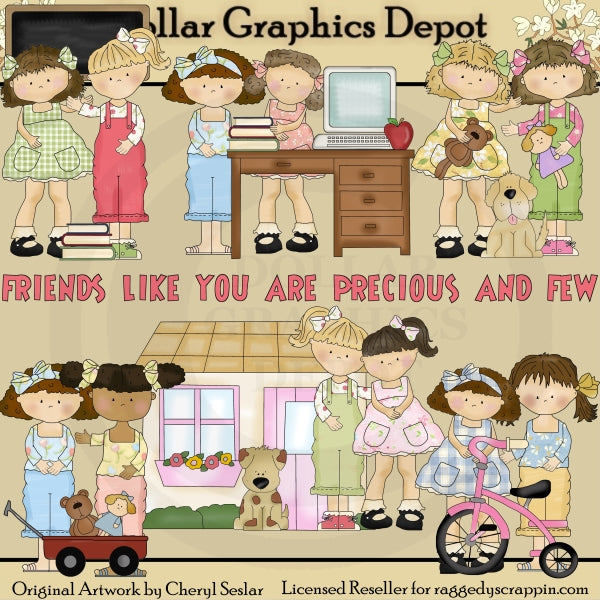 Best Of Friends - Clip Art – Digital Craft Supplies