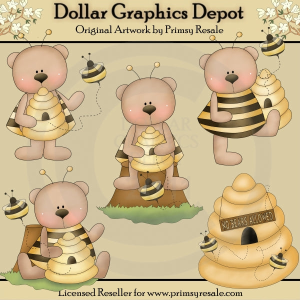Bumbley Bears - Clip Art – Digital Craft Supplies
