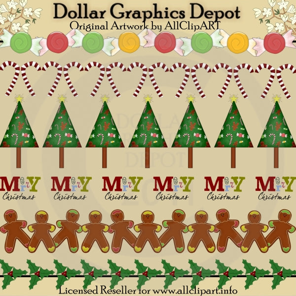Christmas Dividers - Clip Art – Digital Craft Supplies