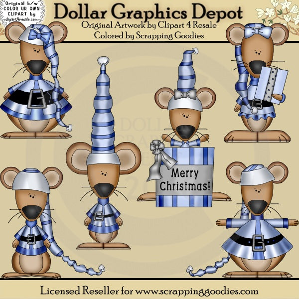 Christmas Mouse - Clip Art – Digital Craft Supplies