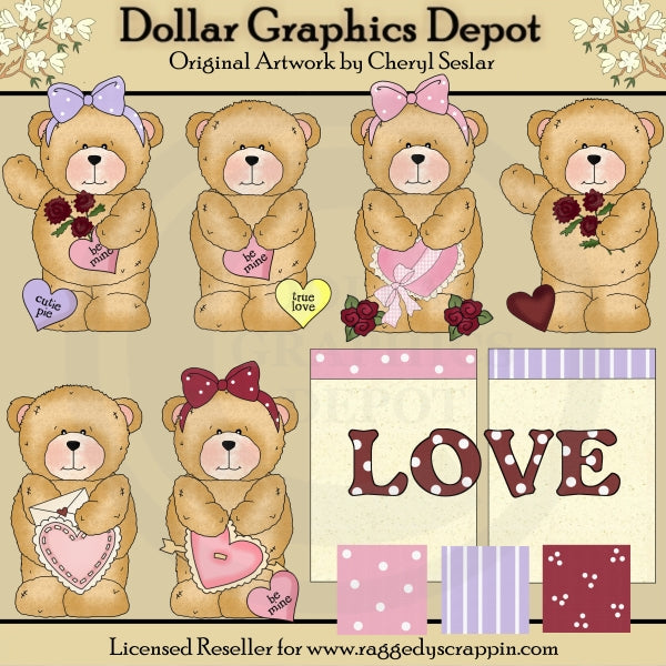 Chubby Cubby - Valentine's Day - Clip Art – Digital Craft Supplies