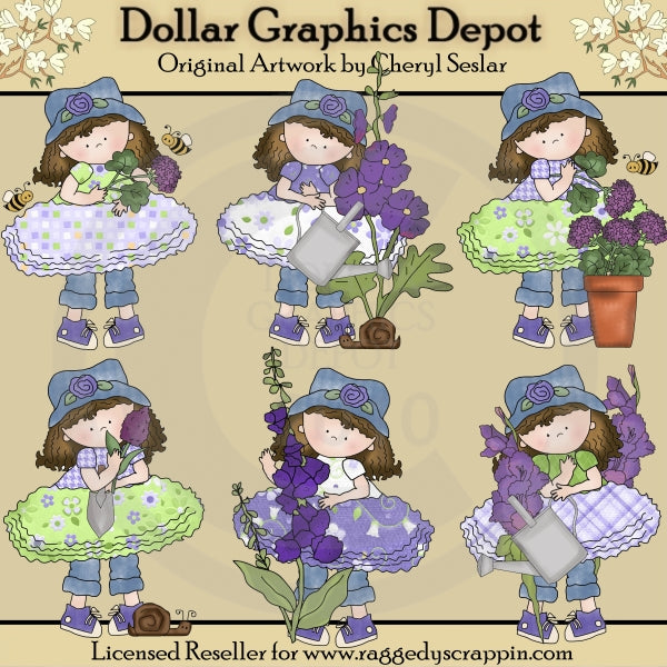 Cloey Loves Purple - Clip Art – Digital Craft Supplies