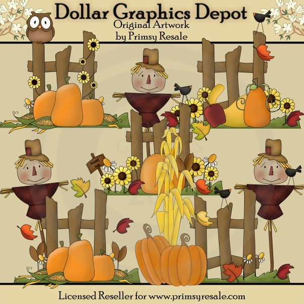 Fall Fences - Clip Art – Digital Craft Supplies