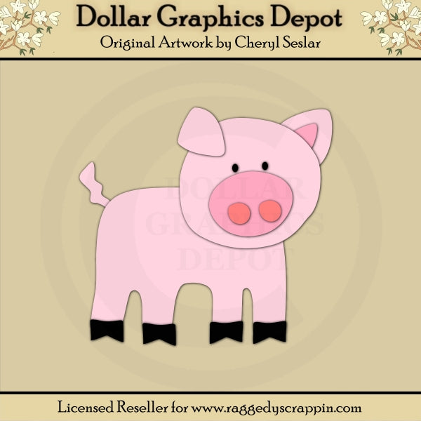 Farm 2 - Pig - Cutting Files – Digital Craft Supplies