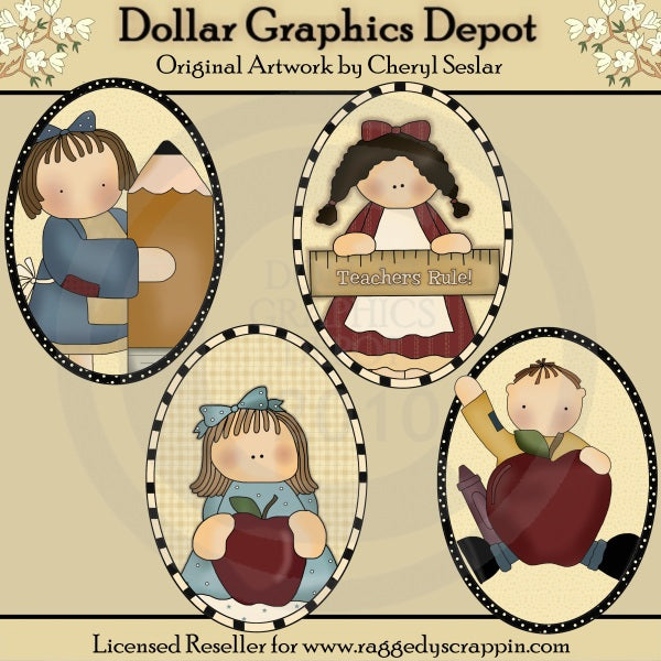 Fun School Frames - Clip Art – Digital Craft Supplies