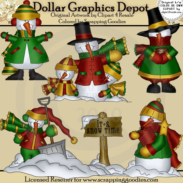 It's Snow Time - Clip Art – Digital Craft Supplies