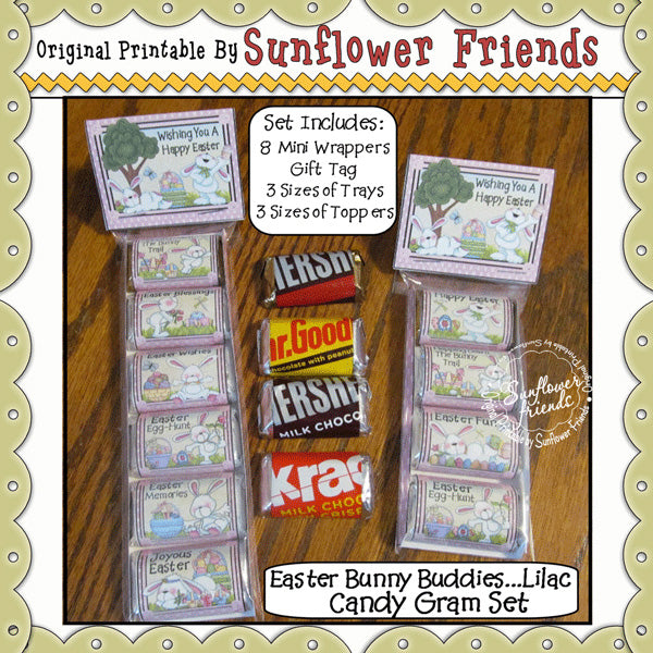 Easter Bunny Buddies Candy Gram (Lilac) – Digital Craft Supplies