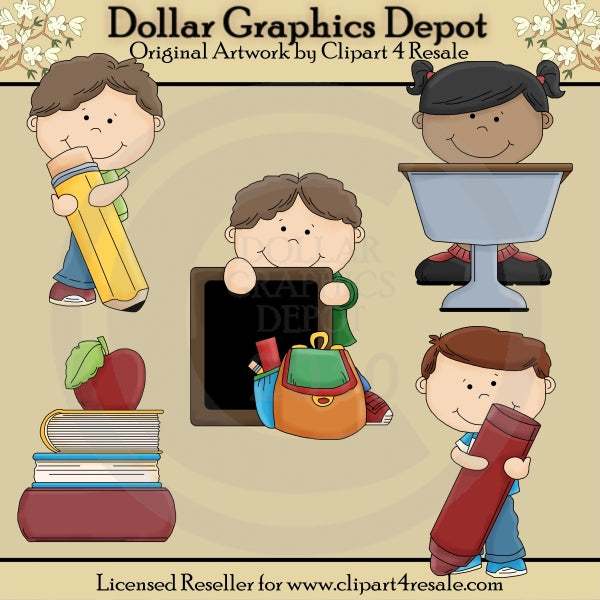 School Days - Clip Art - DCS Exclusive – Digital Craft Supplies