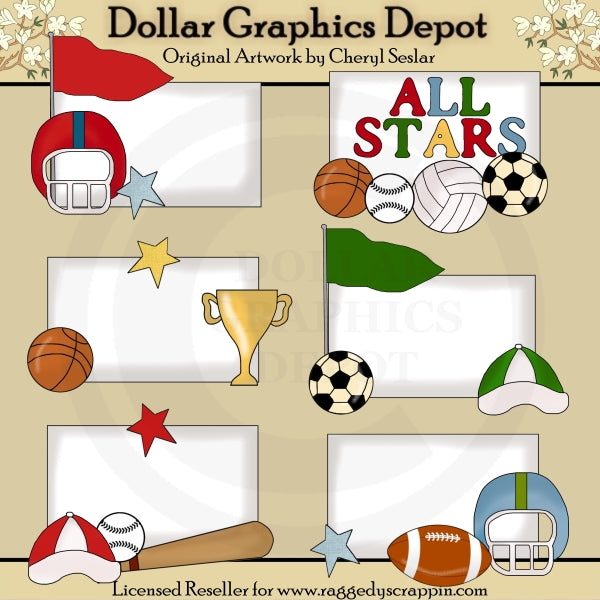 Sports Bulletins - Clip Art – Digital Craft Supplies