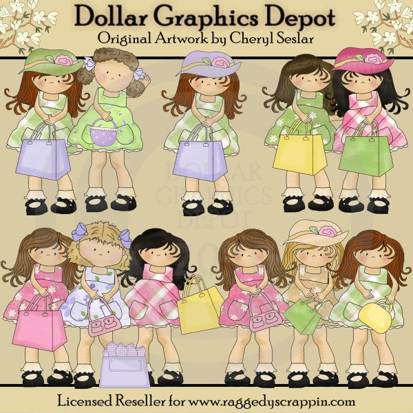 Tween Pals Shoppers - Clip Art- *DCS Exclusive* – Digital Craft Supplies