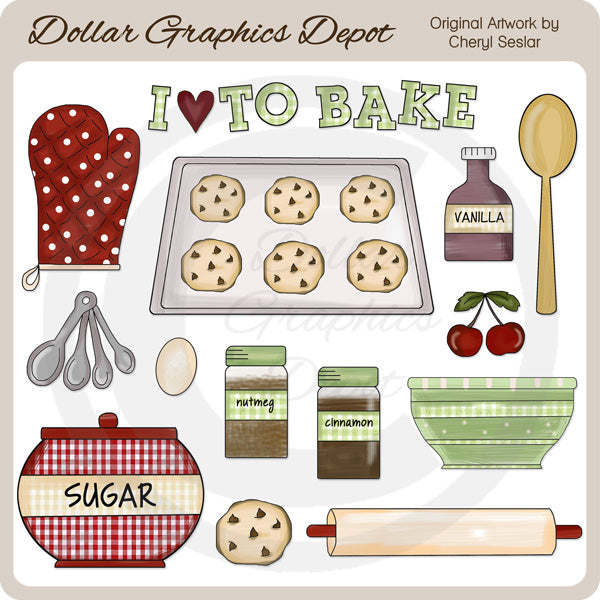 Baking Elements - Clip Art – Digital Craft Supplies