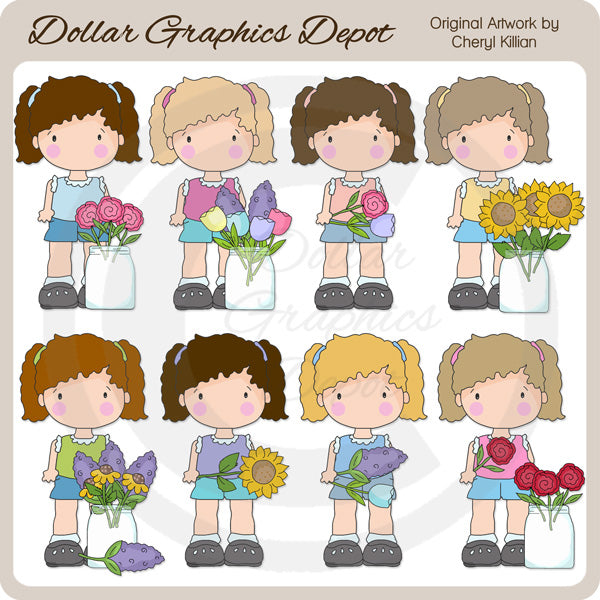 Bettie Lou - Flowers For Mom - Clip Art – Digital Craft Supplies