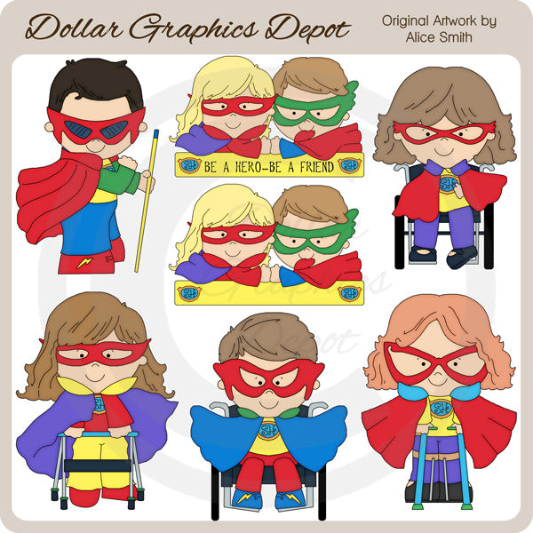 Capable Teens Superheroes - Clip Art - DCS Exclusive – Digital Craft ...
