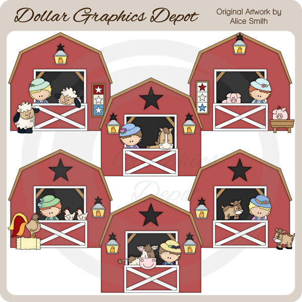 Farm Animals - Clip Art – Digital Craft Supplies