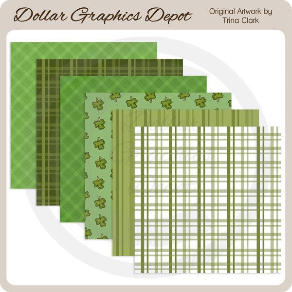 Irish Kisses - Scrap Papers – Digital Craft Supplies