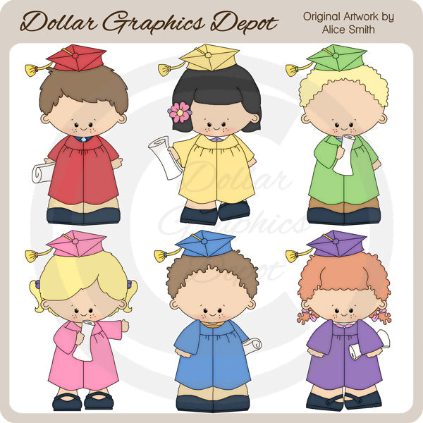Kindergarten Graduation - Clip Art - DCS Exclusive – Digital Craft Supplies