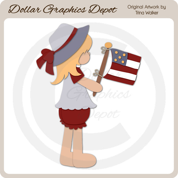 Little Miss Patriot 1 - Cutting Files – Digital Craft Supplies