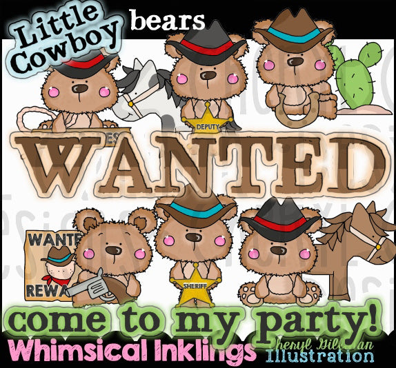 Little Cowboy Bears...Graphic Collection – Digital Craft Supplies