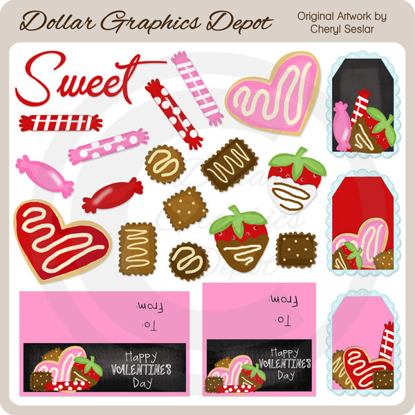 My Sweet Valentine - Clip Art and Printables – Digital Craft Supplies