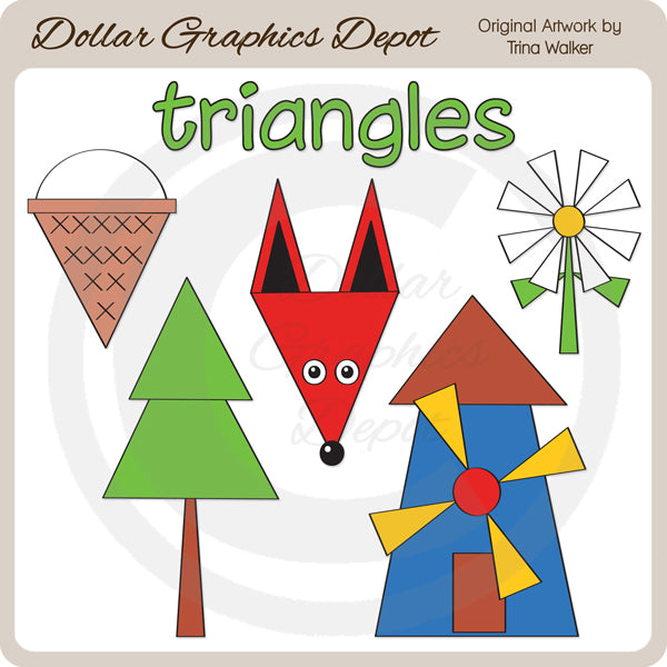 Shapes - Triangles - Clip Art – Digital Craft Supplies