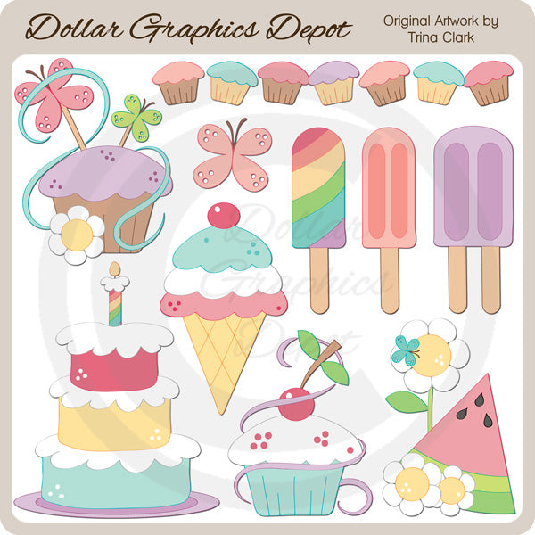 Summer Treats - Clip Art – Digital Craft Supplies