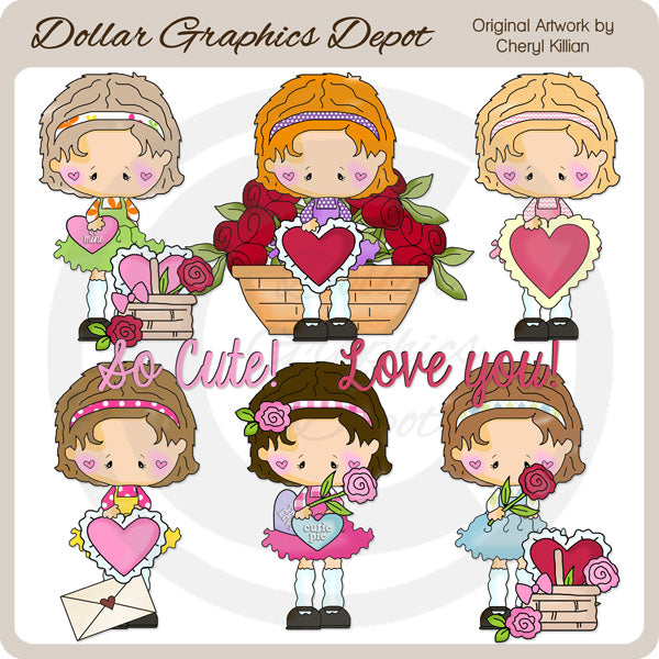 Sweetie Pie Valentines - Clip Art - DCS Exclusive – Digital Craft Supplies