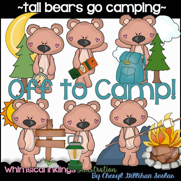 Tall Bears...Goes Camping – Digital Craft Supplies