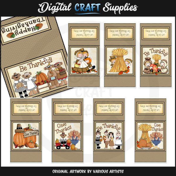 Thanksgiving Mini Candy Bar Wrapper Set - DCS Exclusive – Digital Craft ...