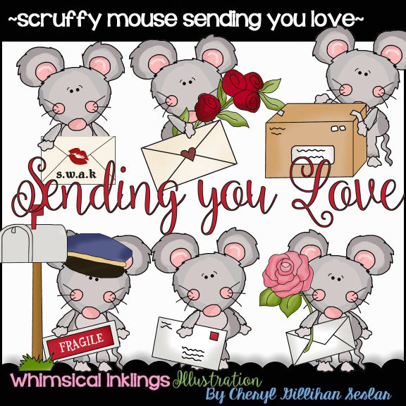 Scruffy Mouse..Sending You Love. – Digital Craft Supplies