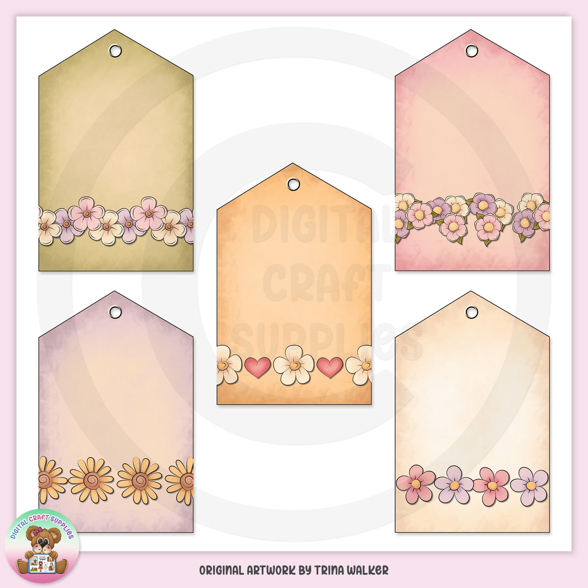 Spring Tags 1 - Printables – Digital Craft Supplies