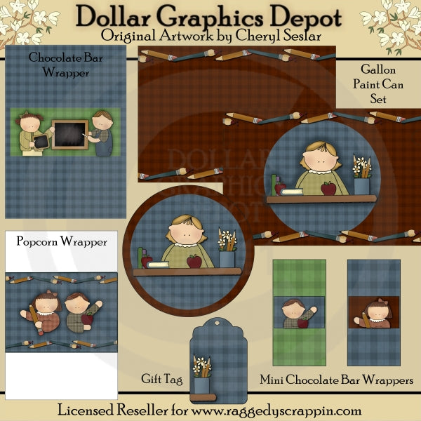 Back to School - Wrapper Set – Digital Craft Supplies