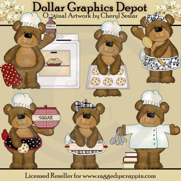 Benny and Babs - In The Kitchen - Clip Art – Digital Craft Supplies
