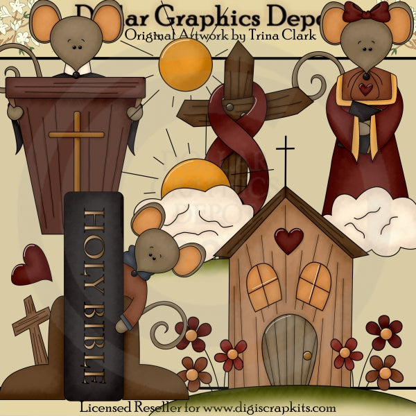 Church Mice - Clip Art – Digital Craft Supplies