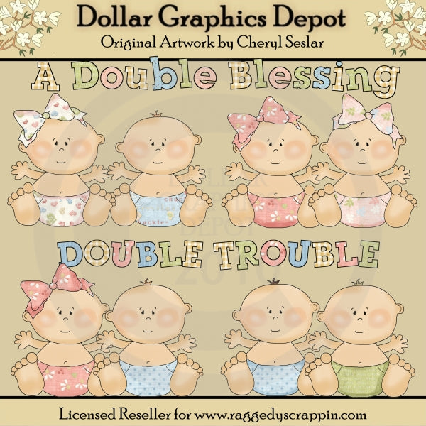 Double Trouble - Clip Art - DCS Exclusive – Digital Craft Supplies