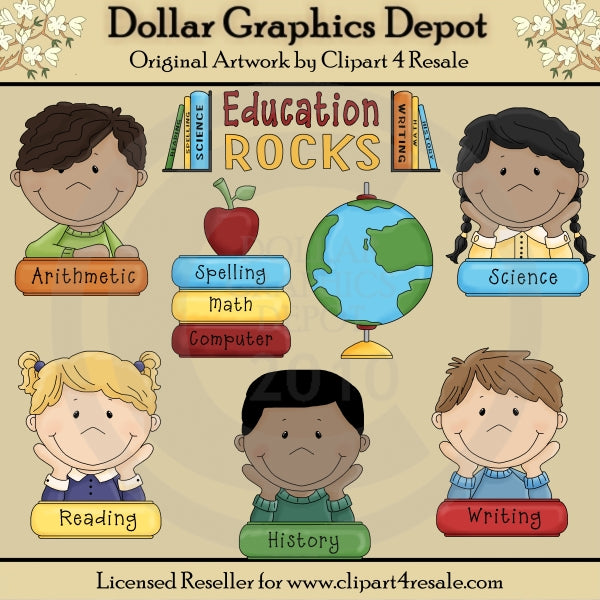 Education Rocks - Clip Art - DCS Exclusive – Digital Craft Supplies