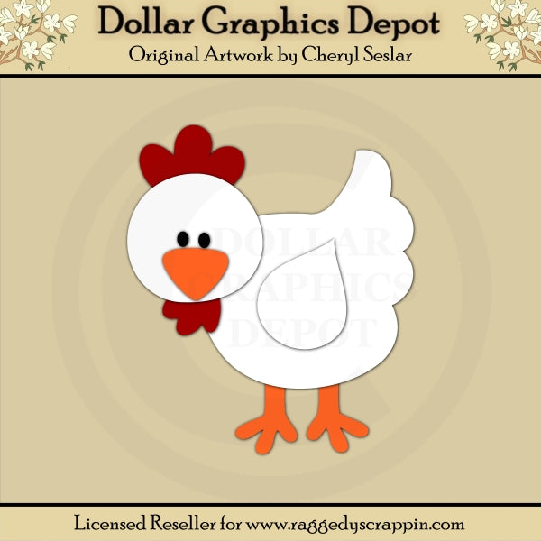 Farm 4 - Chicken - Cutting Files – Digital Craft Supplies