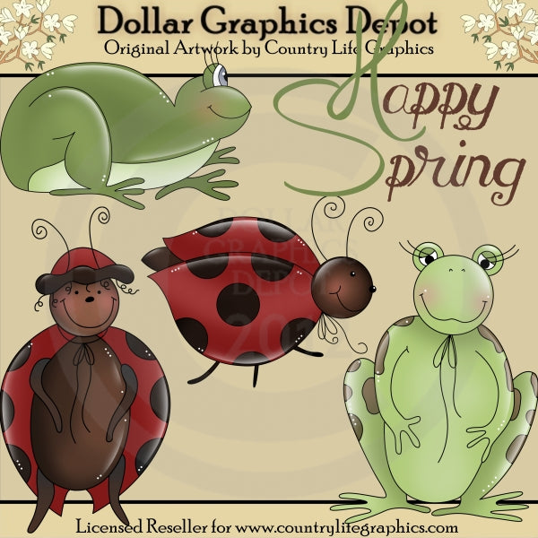 Happy Spring - Clip Art – Digital Craft Supplies