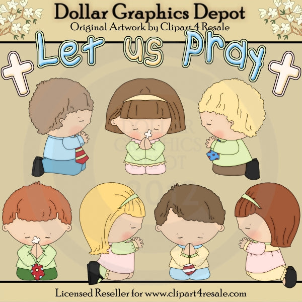 Let Us Pray - Clip Art - DCS Exclusive – Digital Craft Supplies