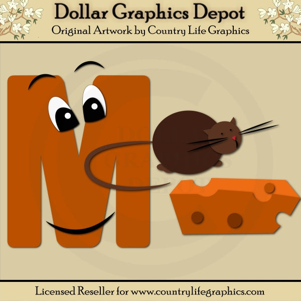 Alphabet Letter M - Cutting Files – Digital Craft Supplies