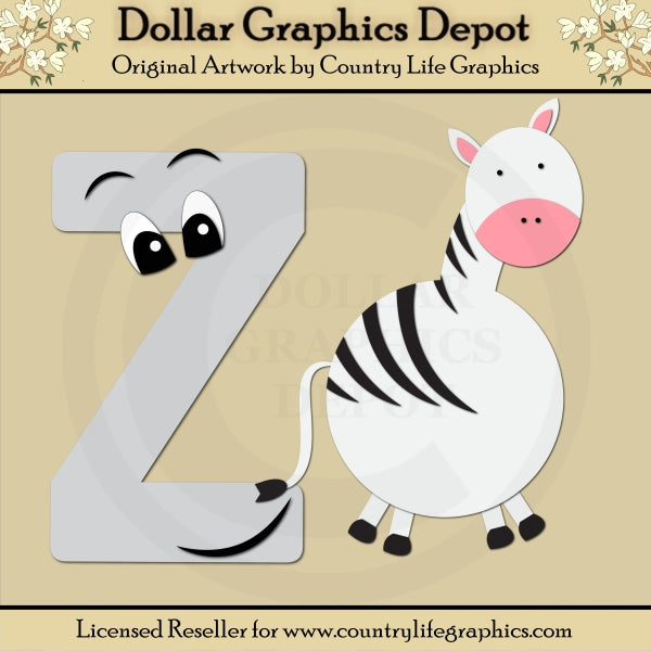 Alphabet Letter Z - Cutting Files – Digital Craft Supplies