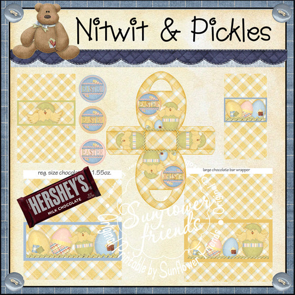 Easter Chick Chocolate Wrapper Set *NWP – Digital Craft Supplies