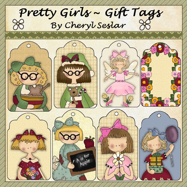 Pretty Girls...Set of 8 Gift Tags (PBS_GT) – Digital Craft Supplies