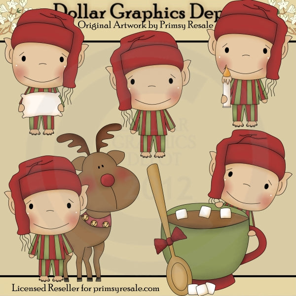 Primsy Elves - Clip Art – Digital Craft Supplies